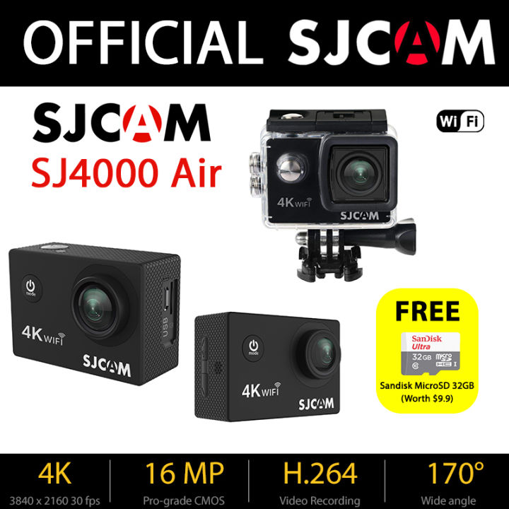 SJCAM SJ4000 Air/SJ4000 Dual 16MP 4K Full HD WiFi Waterproof Action Camera | Lazada Singapore