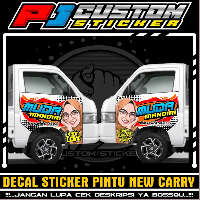 TERBARU DECAL STICKER PINTU NEW CARRY MUDA MANDIRI | Lazada Indonesia
