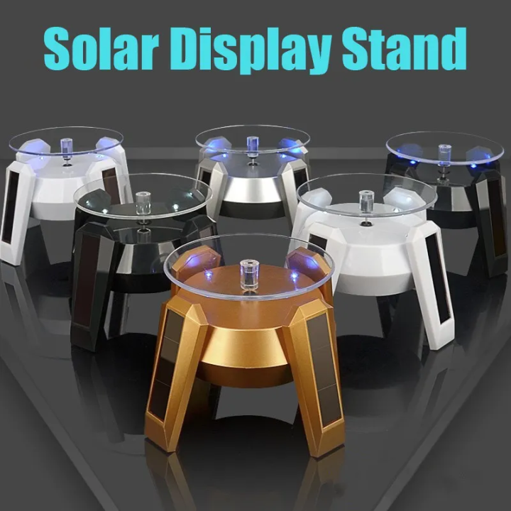 Solar Display Stand With Lights 360 Degree For Action Figure | Lazada PH