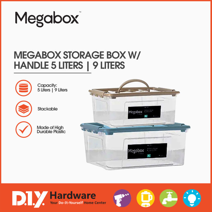 MegaBox Storage Box w/ Handle 5 liters | 9 liters | Lazada PH
