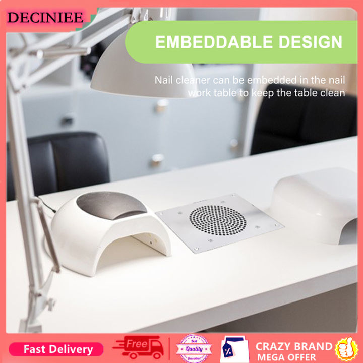 Nail Dust Collector Vacuum for Manicure Built-In Table Desk Nail Dust ...