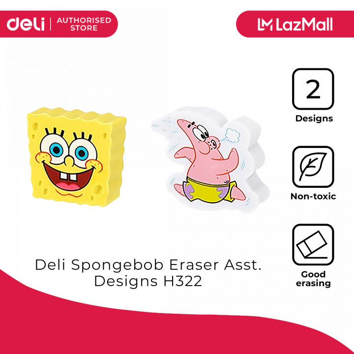 Deli H322 Spongebob Eraser Asst. Designs | Lazada PH