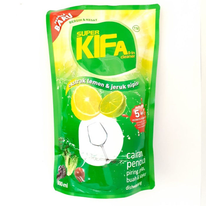 Super Kifa Pencuci Piring Ekstrak Lemon dan Jeruk Nipis 800ml | Lazada ...