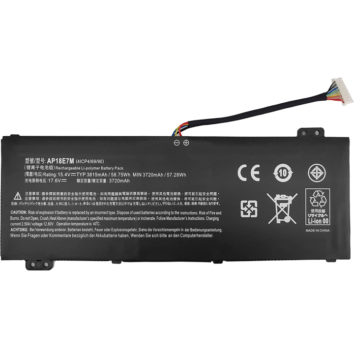 Battery Notebook Acer Nitro ของแท้ ใช้กับรุ่น 4 N18C3 N18C4 AN515-55/54 ...