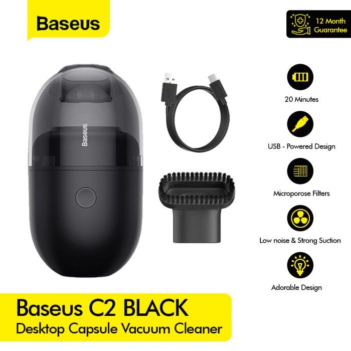 Baseus Portable Vacuum Cleaner Mini C2 Car/Mobil Laptop Keyboard Meja ...