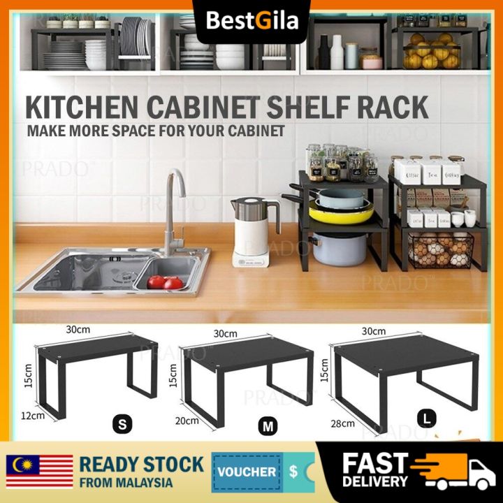 BestGila Malaysia Kitchen Cabinet Shelf Insert Unit Rak Dapur Desktop ...