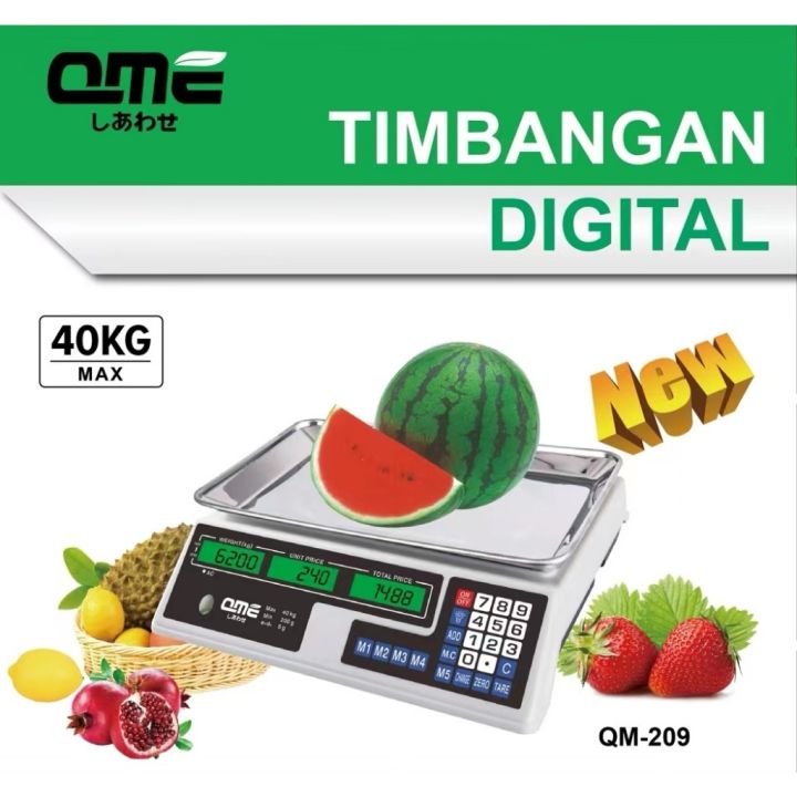 QME Digital Computing Scale 40kg Double Display Timbangan Buah 40kg | Lazada Indonesia