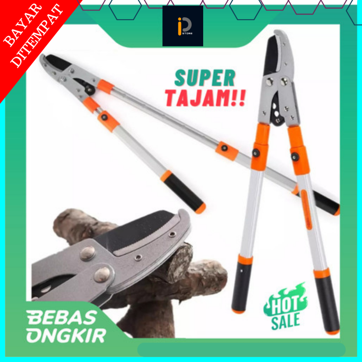 COD KNIFEZER Gunting Ranting Telescopic Garden Pruning Shear Scissors ...