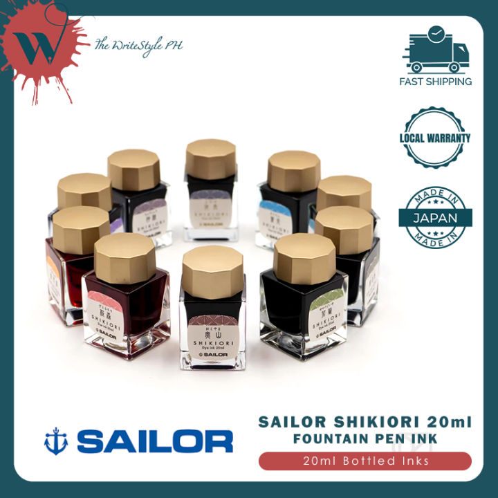 Sailor Shikiori Fountain Pen Ink (20ml) Four Seasons / Sound of Rain ...