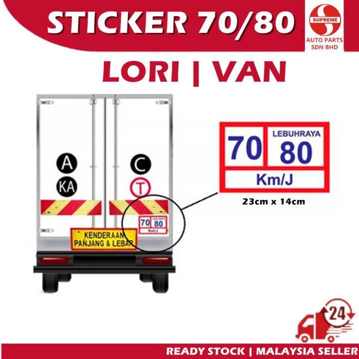 S2U 70/80 Speed Limit Lorry Sticker Vehicle Sticker Lori Van Isuzu ...