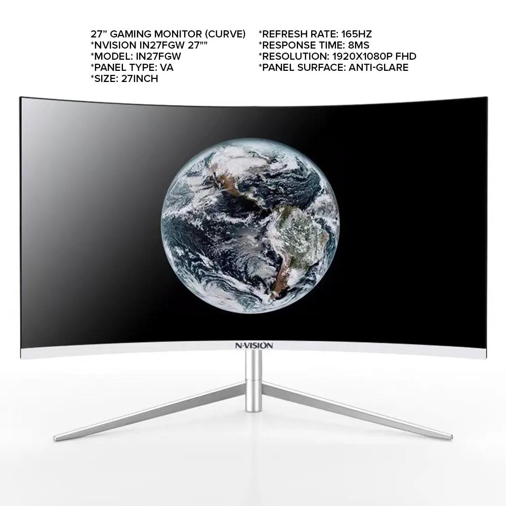 EasyPC | Nvision IN27C18 27 Inch Curved / N27FGW 27" 165Hz FHD Curved ...