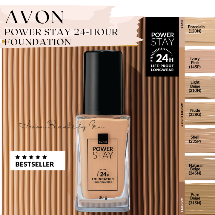 AVON Power Stay 24-Hour Foundation with Niacinamide 30g | Lazada PH