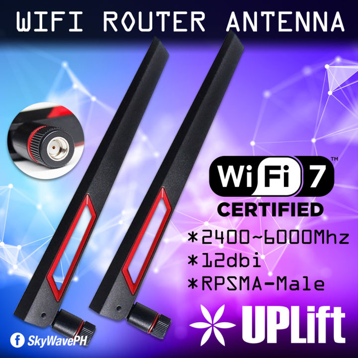 UPLIft Portable Wifi-7 Compatible Whip Rubber Antenna for Wifi Router ...