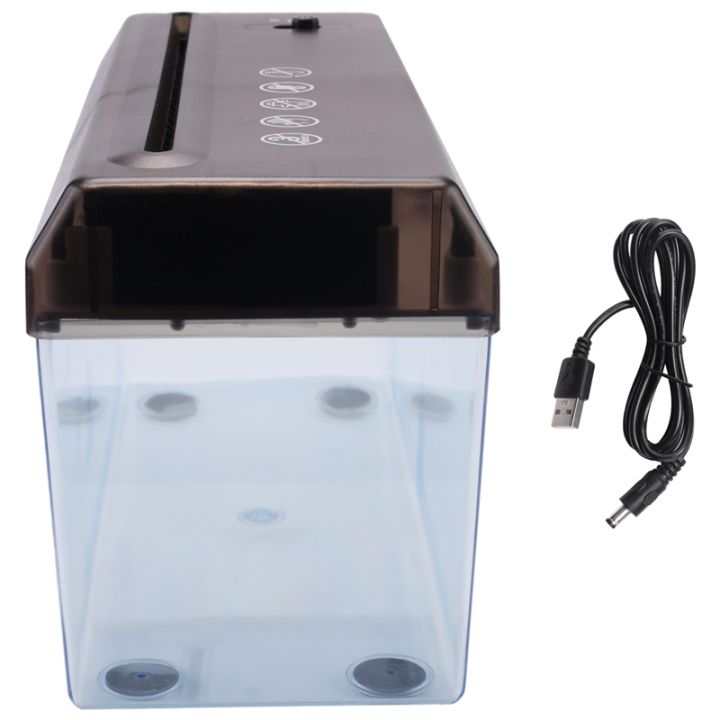 USB Electric Dual Paper Shredder Desktop Mini Financial Bill A4 Paper ...