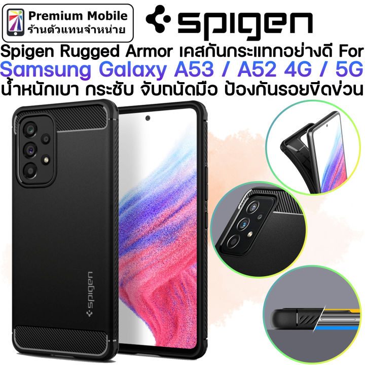 Spigen Rugged Armor Case สำหรับ Samsung Galaxy A53 / A52 / A52S 4G/5G เคสกันกระแทกอย่างดี สัมผัส ...
