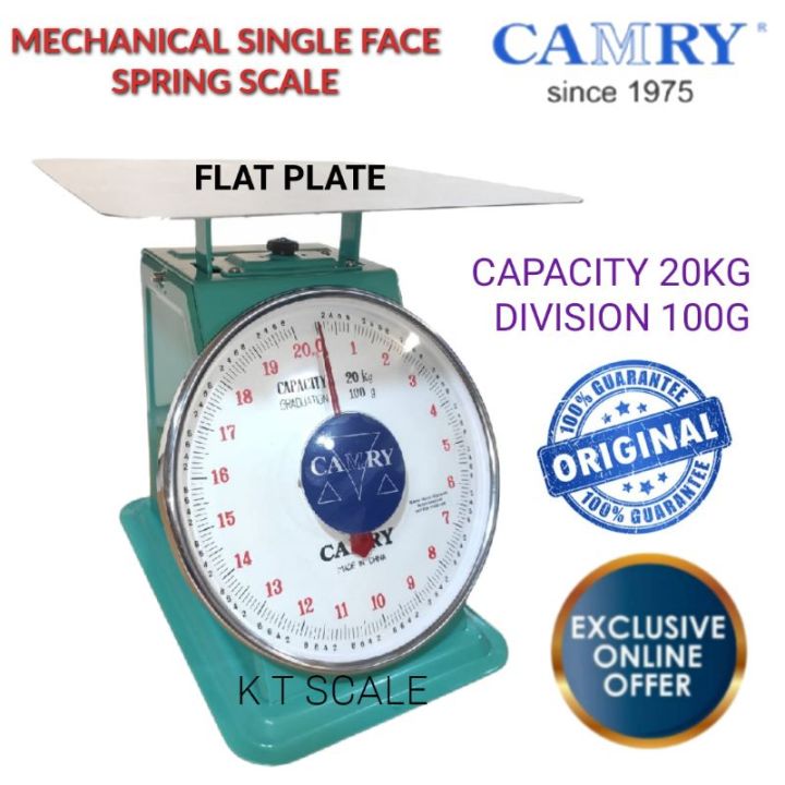 20KG CAMRY SPRING SCALE FLAT PLATE | Lazada
