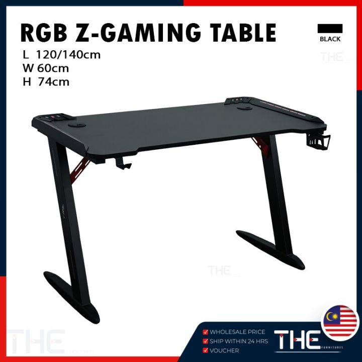 THE Carbon Fibre Z Type Gaming Table Gaming Desk With Full Metal Leg ...