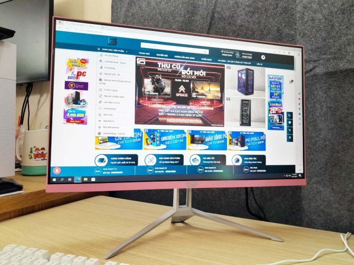 Màn hình 24 inch VSP V2408S tràn viền Hồng (Full HD, IPS, 75HZ) BH 24 Tháng Chính Hãng | Lazada.vn
