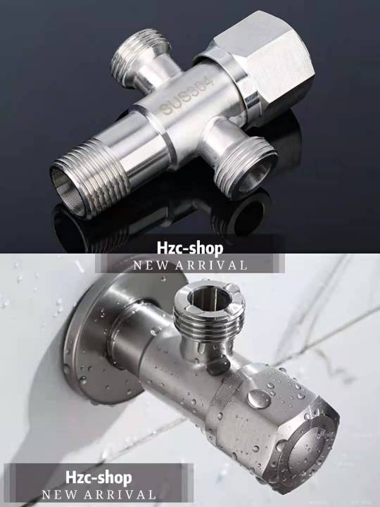 Bathroom water valve-304 stainless steel two-way lock valve-T-shaped ...
