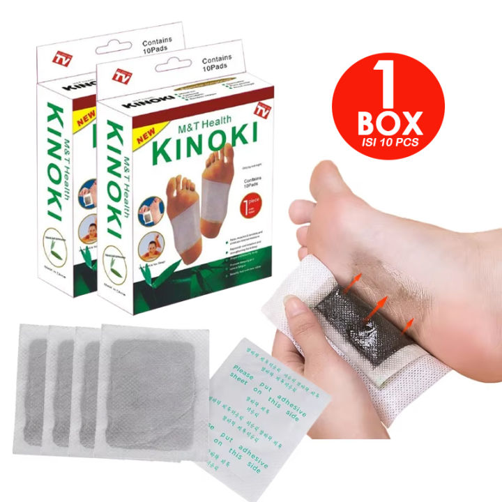 Kinoki Foot Patch Koyo Detox 1 Box Isi 10 Pads Koyo Kaki Penghilang ...