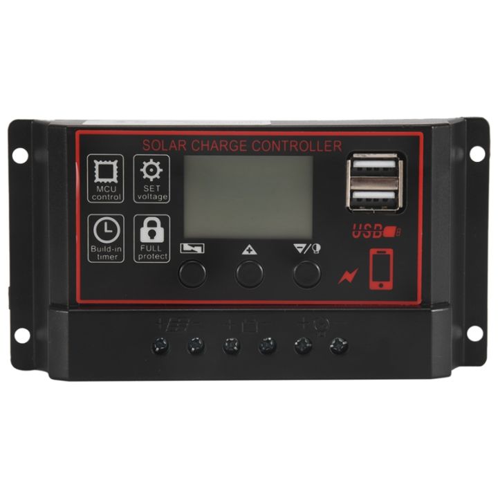 R3Solar Charge Controller Solar Panel Controller 12V 24V LCD Display ...