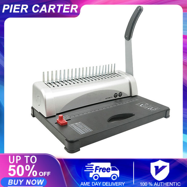 Comb binding machine 21 hole punching machine A4 A3 comb heavy duty ...