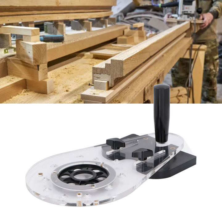 Router Guide Acrylic ABS Adjustable Router Base Transparent for Carving ...