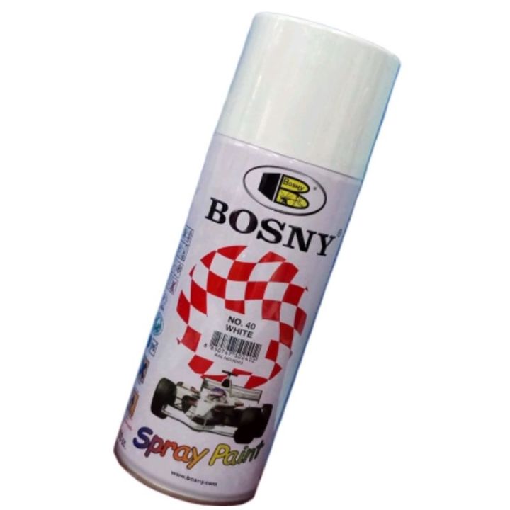 Bosny Spray Paint No. 40 White 400cc/ml | Lazada PH