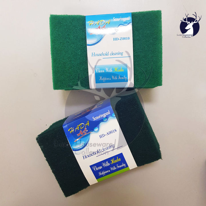 10PCS SCOURING PAD CLEANING SPONGE PAD SCRUBBER HOUSEHOLD CLEANING DISH ...