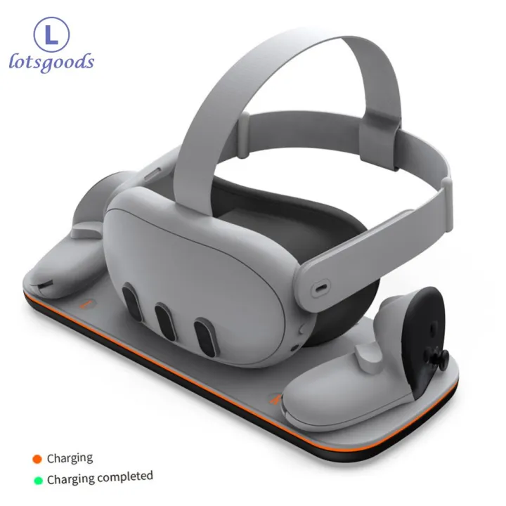 VR Headset Controller Charging Dock with 2 Rechargeable Batteries USB-C ...