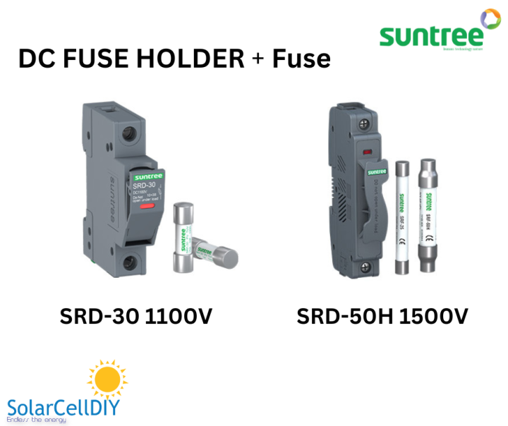 Suntree FUSE HOLDER ฐานฟิวส์ DC + Fuse DC 16A/20A ( 1,100V / 1,500V ...