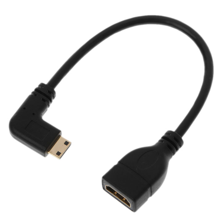 90 Degree Angled Mini Usb Hdmi Male To Hdmi Female Extension Data Cable 21cm Lazada Ph