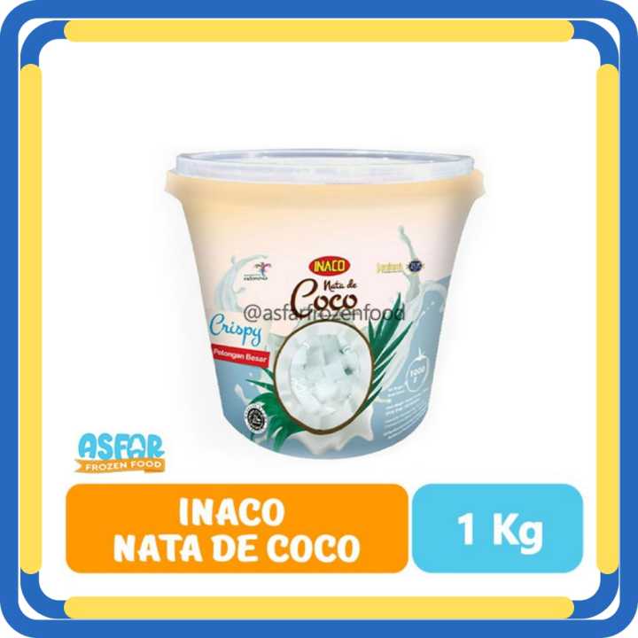 Inaco Nata De coco Crispy Varian Potongan Besar Dan Kecil Ember 1kg ...