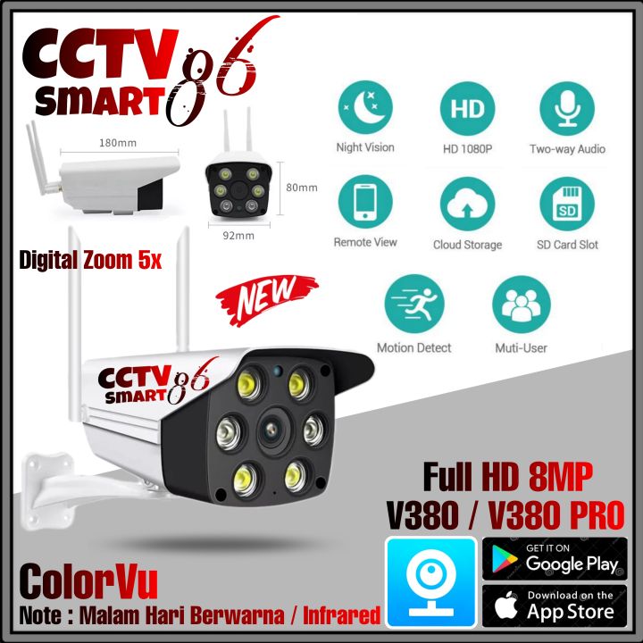 IP Kamera V380 Pro FUll HD 1080P Outdoor Wifi Cctv Waterproof Wireless ...