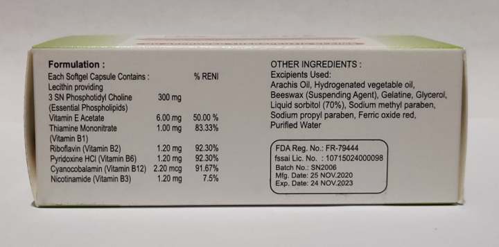 SN Phos - Essential Phospholipids Lecithin with Vitamins Food ...