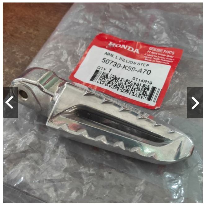50730-K59-A70 Pijakan Kaki Foot Step Arm L Pillion Step Kiri Honda ...