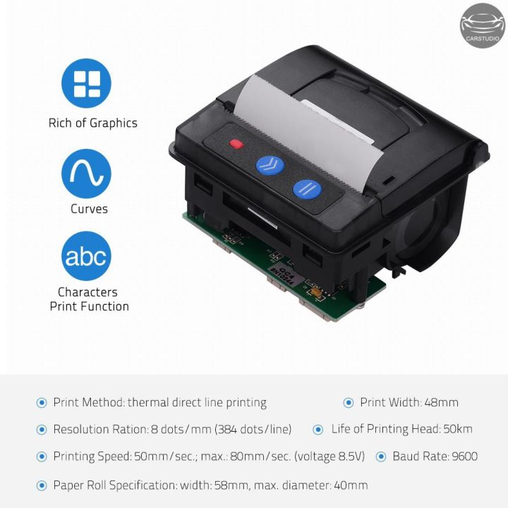 GOOJPRT QR203 Printer Module 58mm Low Noise Direct Thermal Printing ...