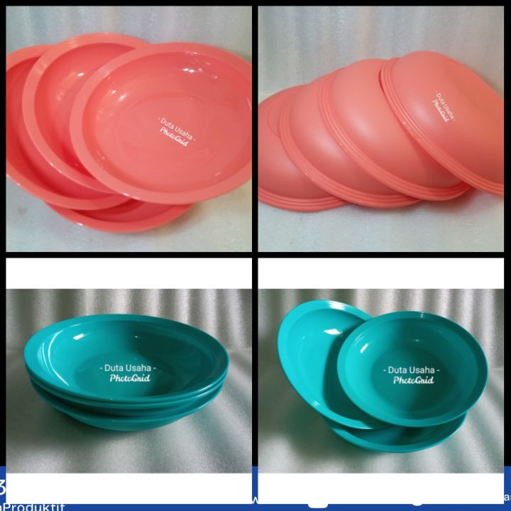 Piring Makan Tupperware Plate O Bowl (4pc) | Lazada Indonesia
