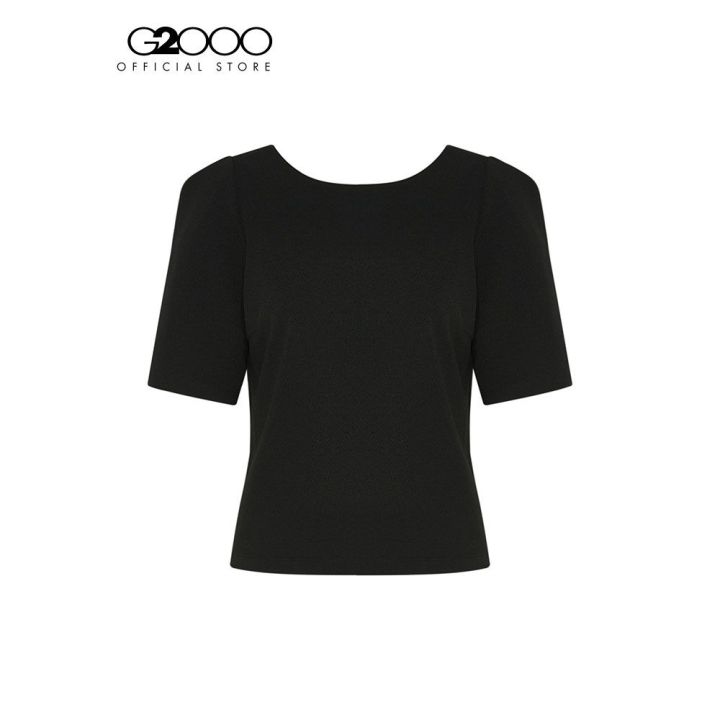 G2000 เสื้อเบลาส์ผ้ายืดสำหรับผู้หญิง Regular Fit รุ่น 3924171199 BLACK ...