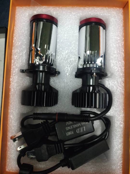 ของแท้ Y8 1คู่ หลอดไฟหน้าLedมินิโปรเจคเตอร์ รุ่นY8 Y6 ขั้ว H4 RHD ไฟ ...