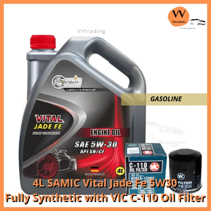 4L SAMIC LUBRICANT VITAL JADE FE 5W30 PLUS OIL FILTER: C-110 | Lazada PH