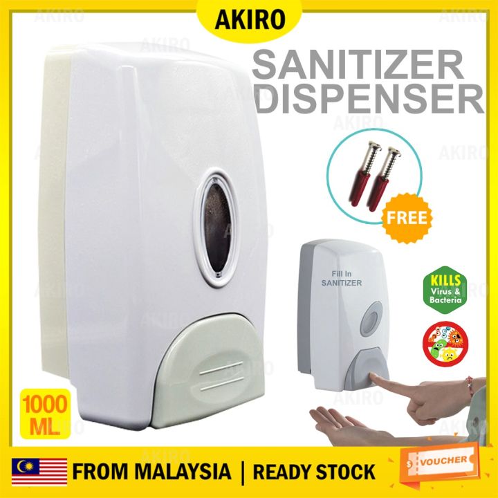 AKIRO HOME Malaysia Soap Dispenser 1 Litre Manual Wall Mount Shampoo ...