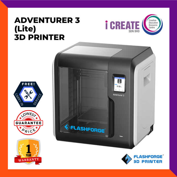 [READY STOCK] FLASHFORGE ADVENTURER 3 (LITE) Desktop 3D Printer | Lazada