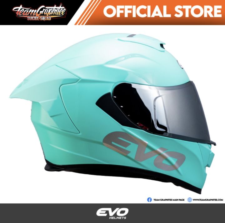 EVO GT PRO TURQUOISE BLUE FULL FACE DUAL VISOR WITH FREE CLEAR LENS ...