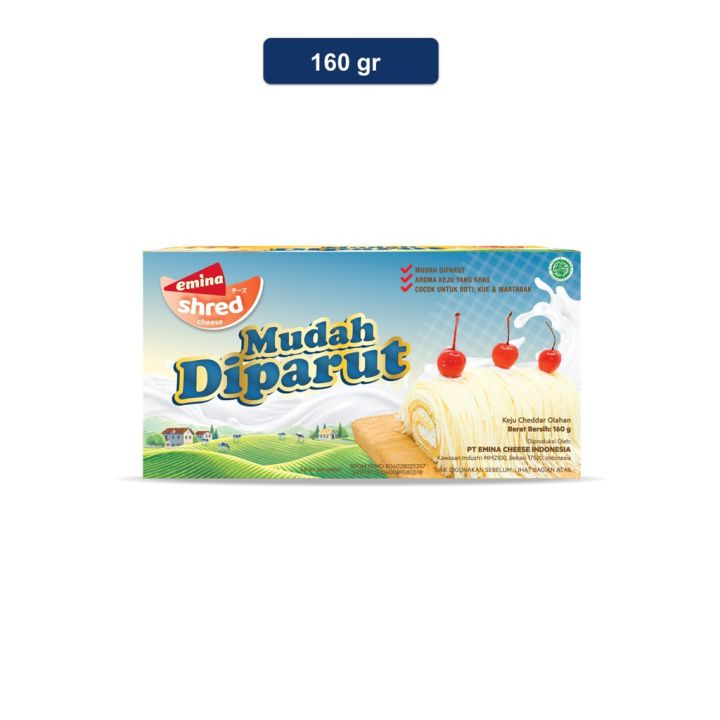 Emina keju cheddar parut shred cheese 160 gram | Lazada Indonesia