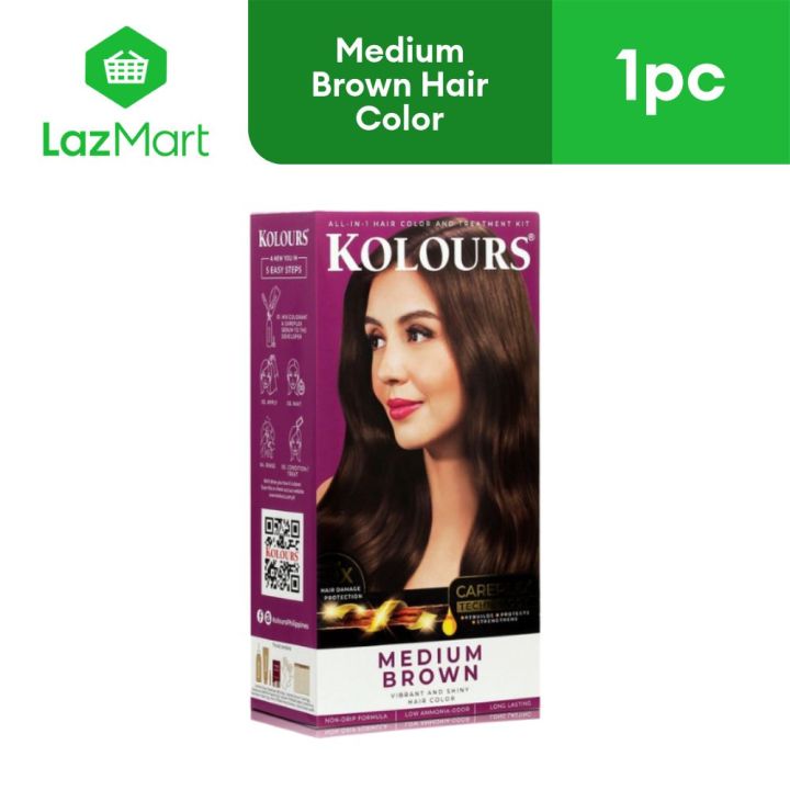 Kolours Hair Dye Medium Brown 120ml | Lazada PH