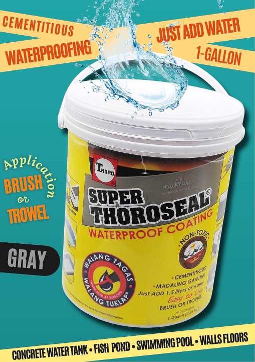 Super Thoroseal Gray 1 Gallon 4.54 Kg Waterproof Coating | Lazada PH