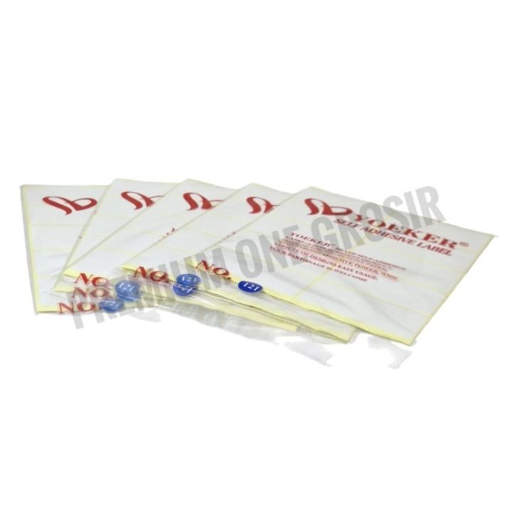 1 Pak YOEKER Stiker Label Polos Putih Undangan Uk.121 Isi 25 Bungkus ...