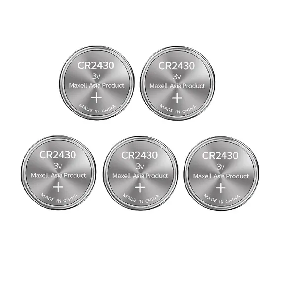 Maxell CR2430 Lithium Cell Button Industrial Battery (5 Pieces ...