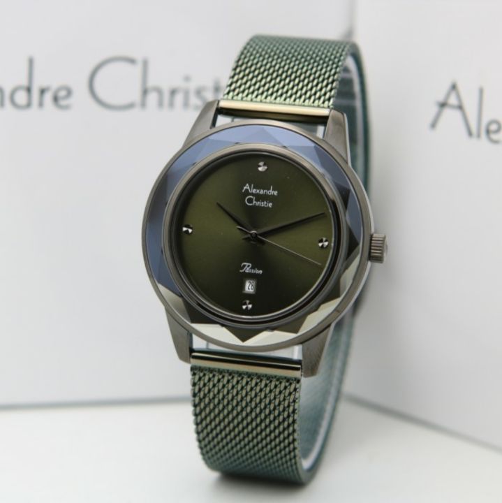 Alexandre Christie Original AC2908 Jam Tangan Wanita Stainless Hijau ...